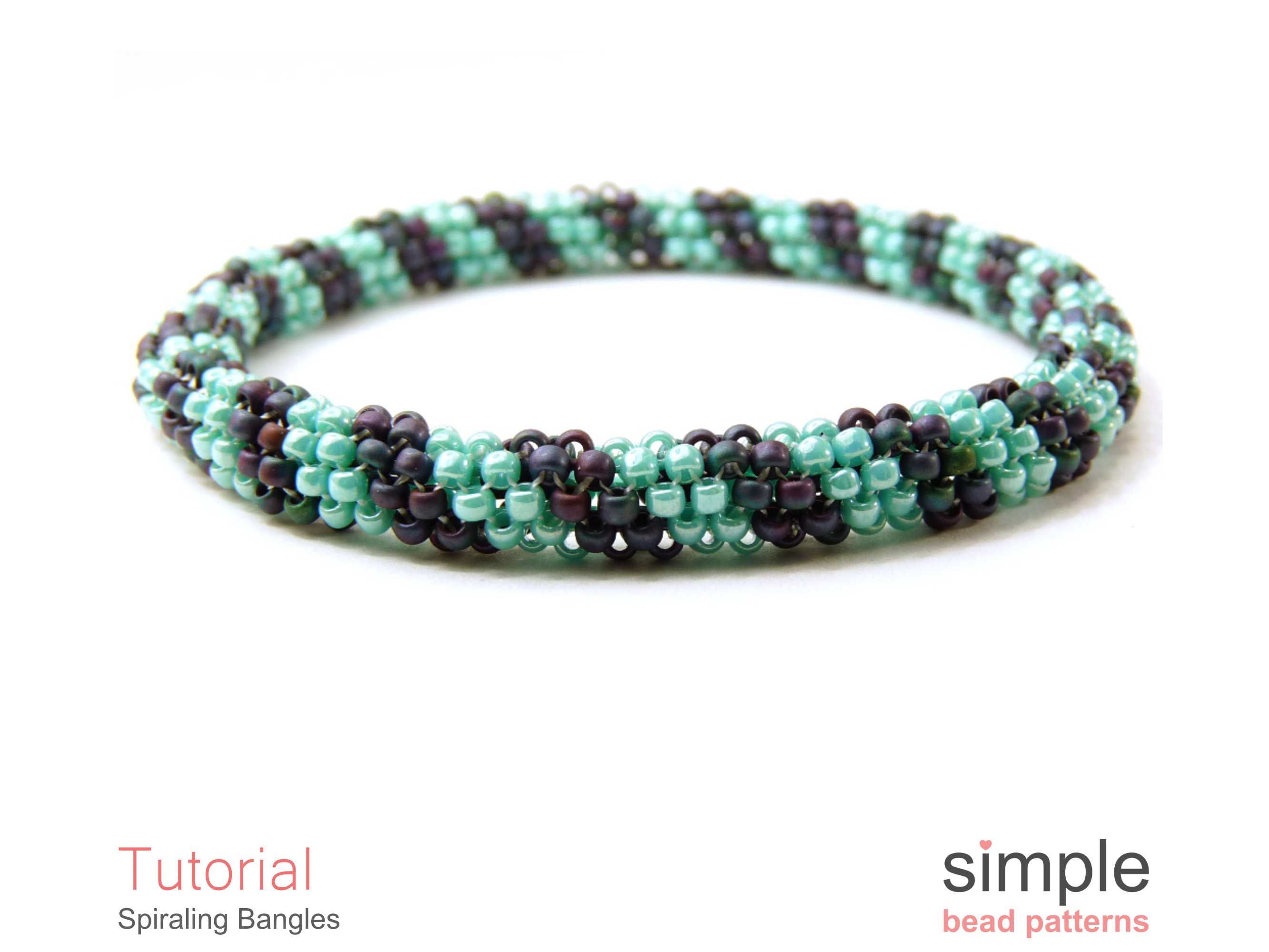 Beading Pattern Simple Bead Patterns Beaded Bangle Bracelet - Etsy