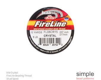 6 LB Crystal Fireline Beading Thread 50 Yds Fireline Crystal 6lb ...