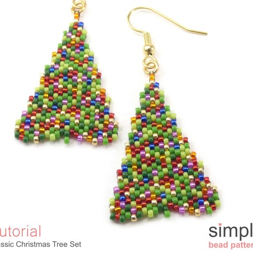 Beaded Christmas Tree Earrings Pattern Beadweaving Christmas - Etsy