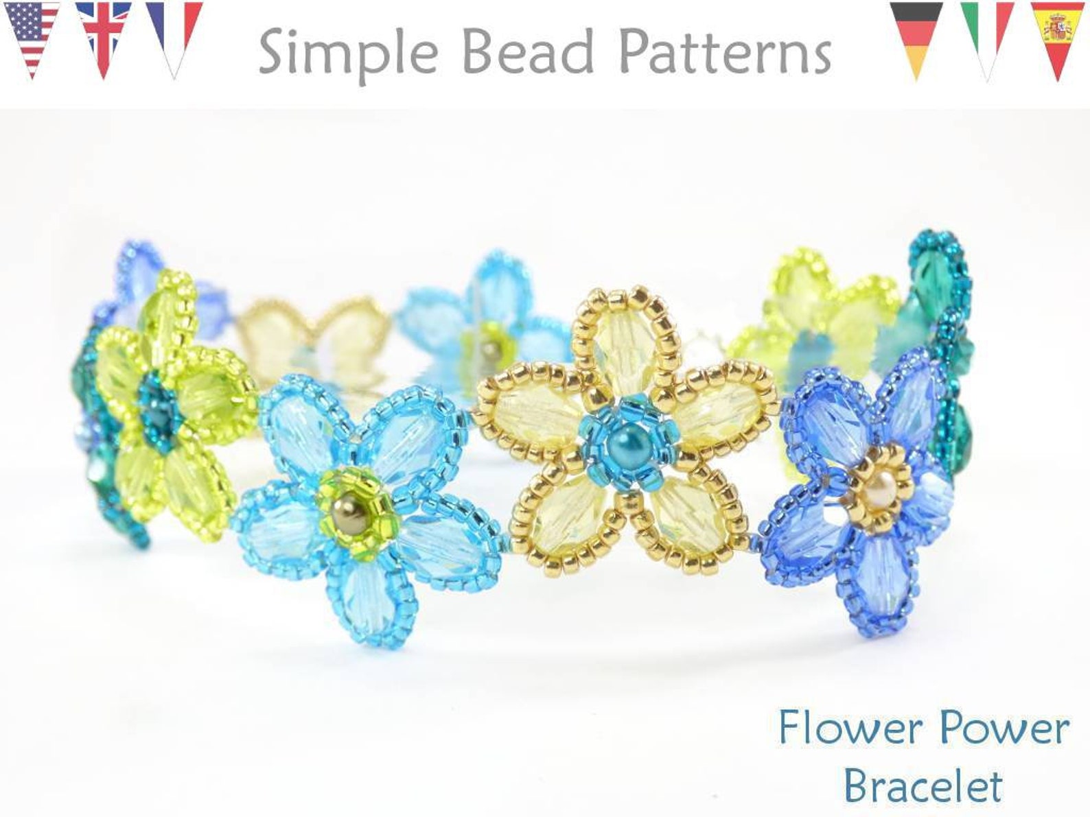 Beaded Flower Bracelet Bead Flower Pattern Tutorial | Etsy