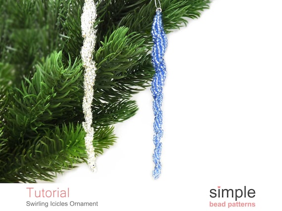 Beaded icicle ornament instructions store