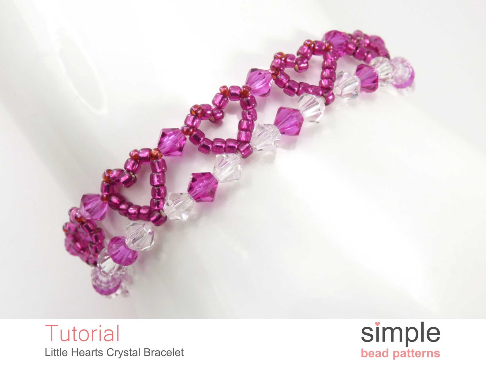 Beaded Hearts Seed Bead Bracelet Beading Pattern and Tutorial - Etsy