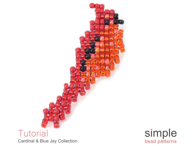 Beaded Birds Pattern Beaded Bird Earrings Beaded Cardinal - Etsy