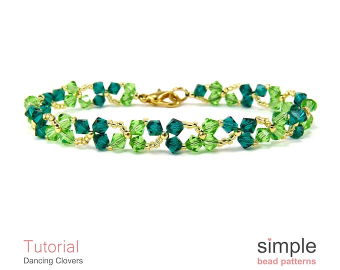 Beaded Shamrock Earrings, Beaded Clover Earrings Beaded St. Patrick’s ...