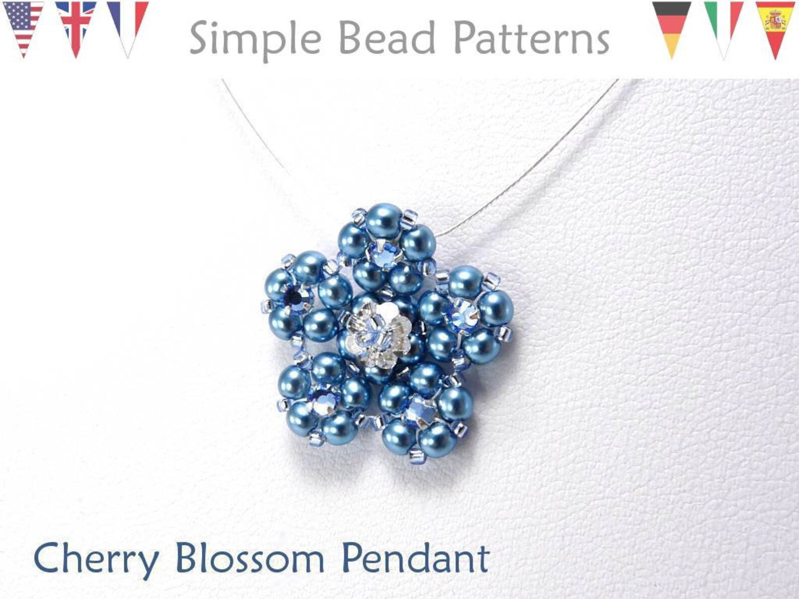 Beaded Flower Necklace Pattern Tutorial Beaded Flower Pendant | Etsy