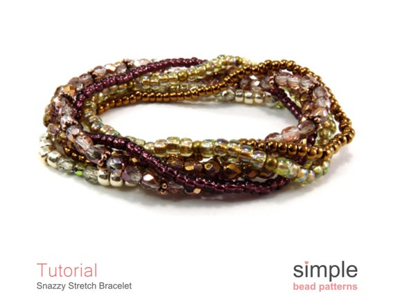 Easy Beading Pattern for Beginners Beginner Stretch Bracelet - Etsy