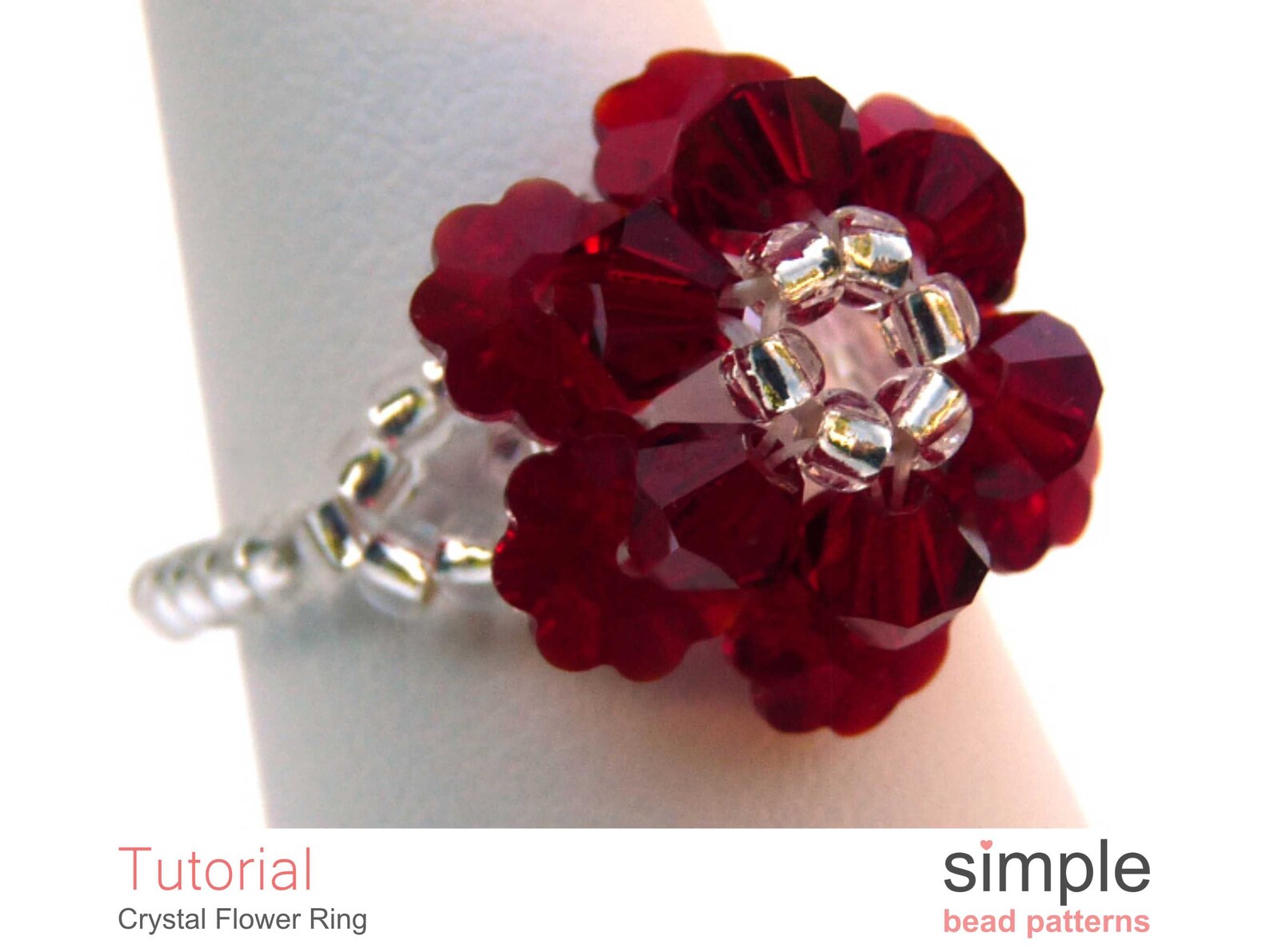 Swarovski Crystal Flower Ring Beading Tutorial Beaded Ring - Etsy