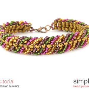 Ladder Stitch Bracelet - Beading Tutorial Pattern - Jewelry Making ...