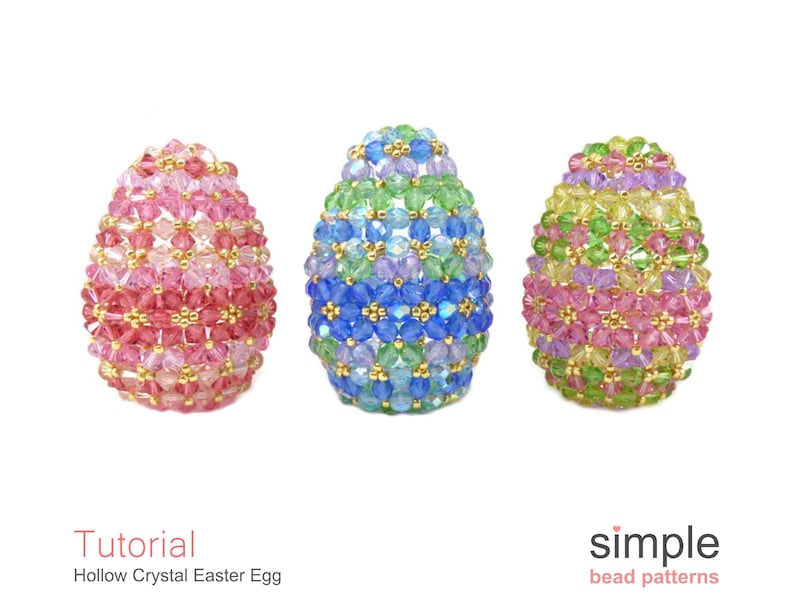 Beaded Easter Egg Pattern Easter Beading DIY Faberge Eggs - Etsy