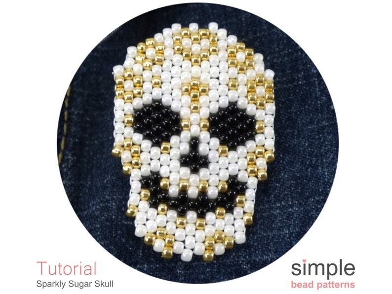 Beaded Sugar Skull Bead Patterns Halloween Beading Day of the - Etsy