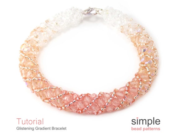 Swarovski Beaded Bracelet Pattern Gradient Color Blend - Etsy