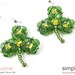 Beaded Shamrock Earrings & Necklace Beading Patterns, Beaded Shamrock ...