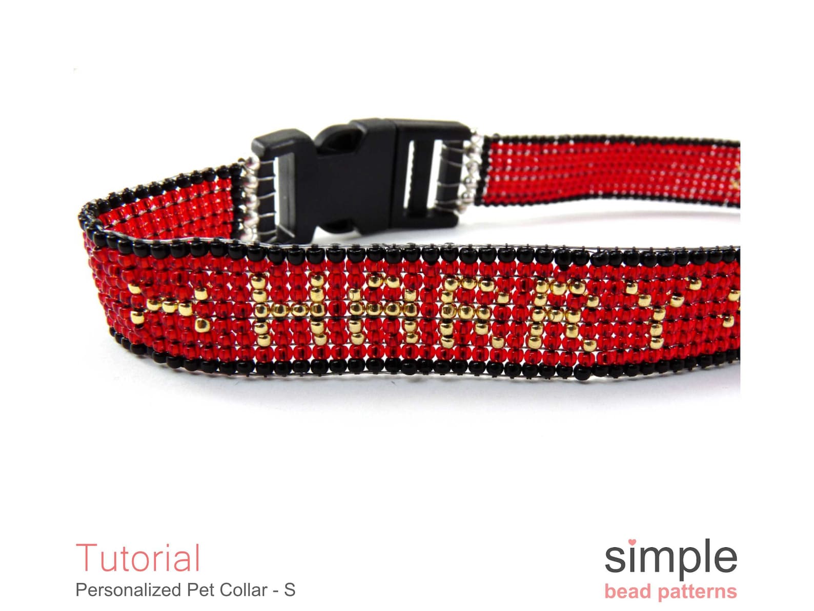 DIY Small Beaded Dog or Cat Collar Beading Pattern & Tutorial PDF ...