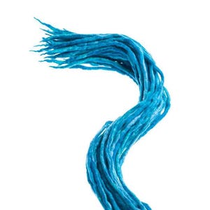 Wool Dreadlocks Light Blue Blend Custom Wool Dreads- Double Ended ...