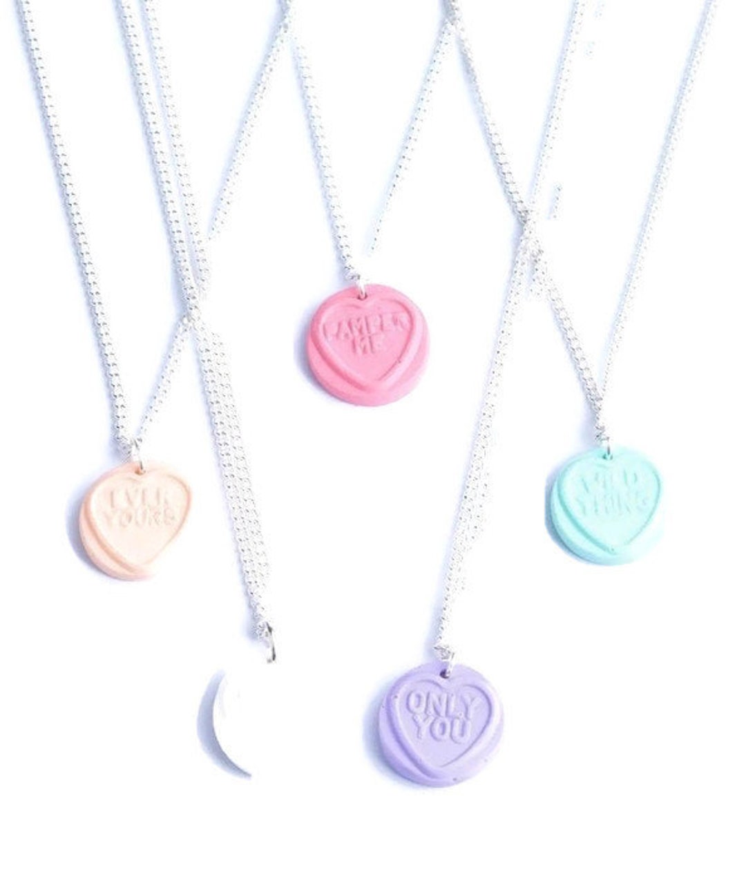 Love Heart Sweet Necklace- Fimo Candy Food Retro Rockabilly Kitsch ...