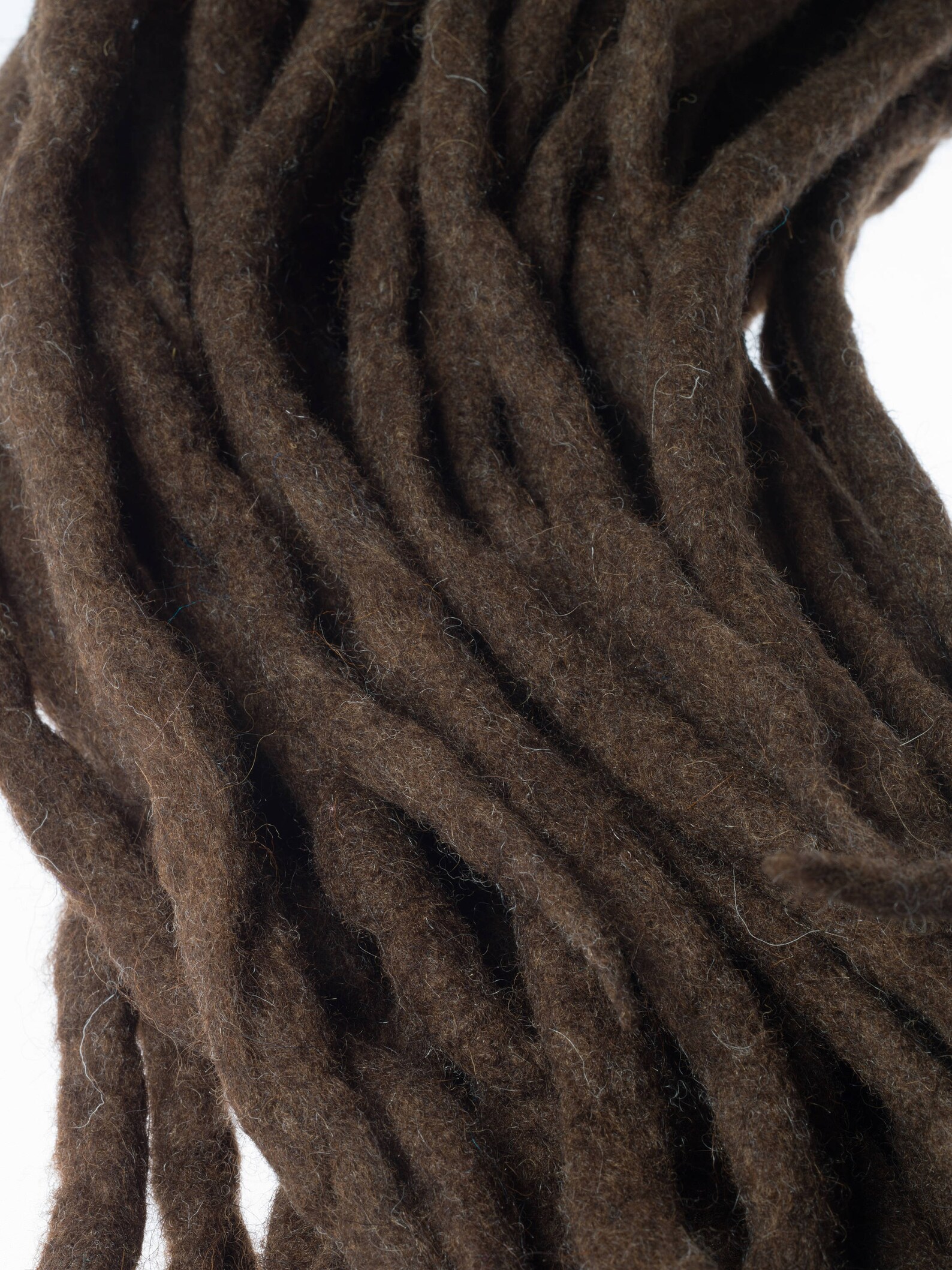 Wool Dreadlocks Dark Brown Natural Custom Wool Dreads Double | Etsy