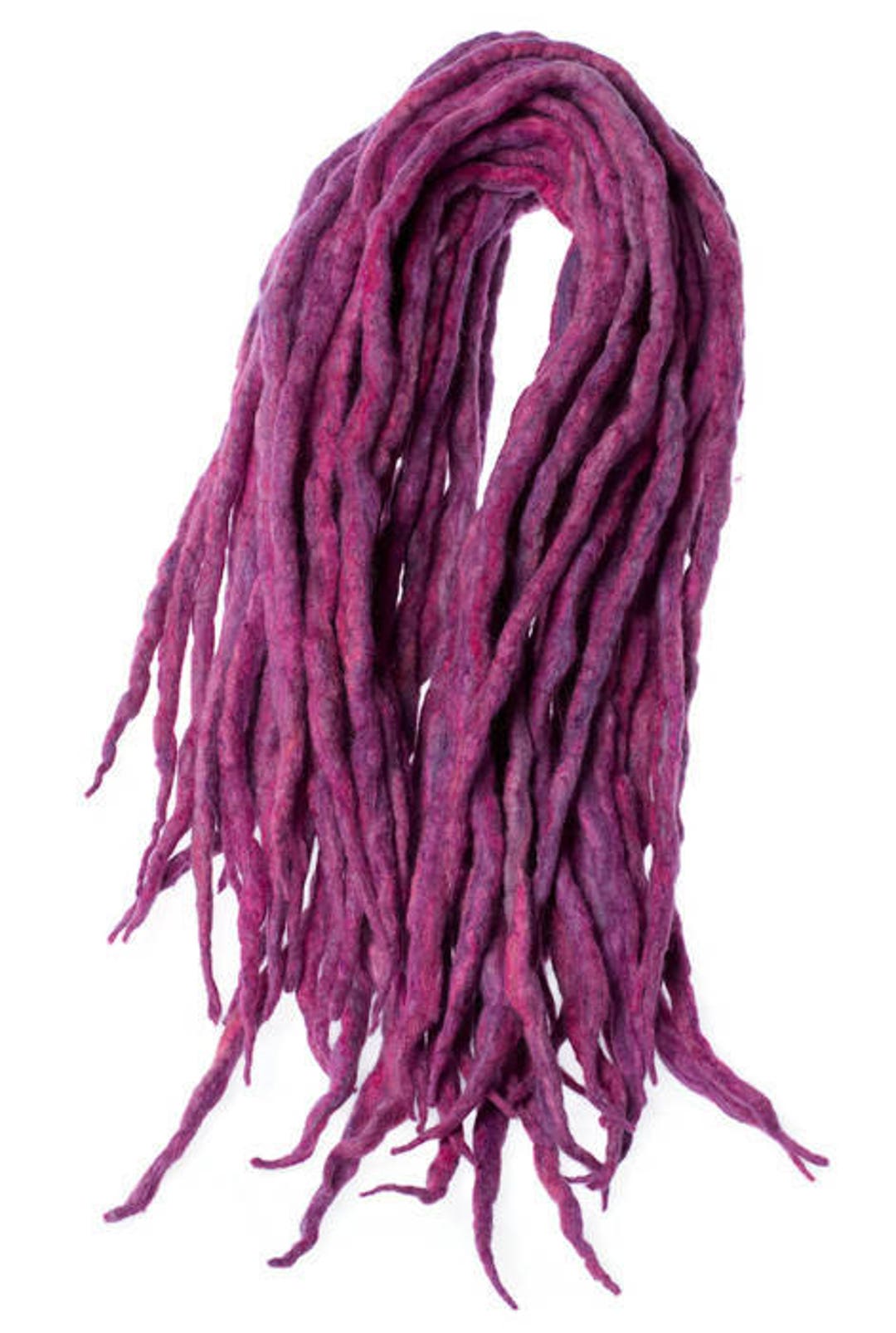 Wool Dreadlocks Purple and Pink Blended Custom Wool Dreads- Double ...