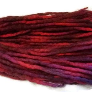 Wool Dreadlocks Red Space Dyed Custom Wool Dreads- Double Ended Roving ...