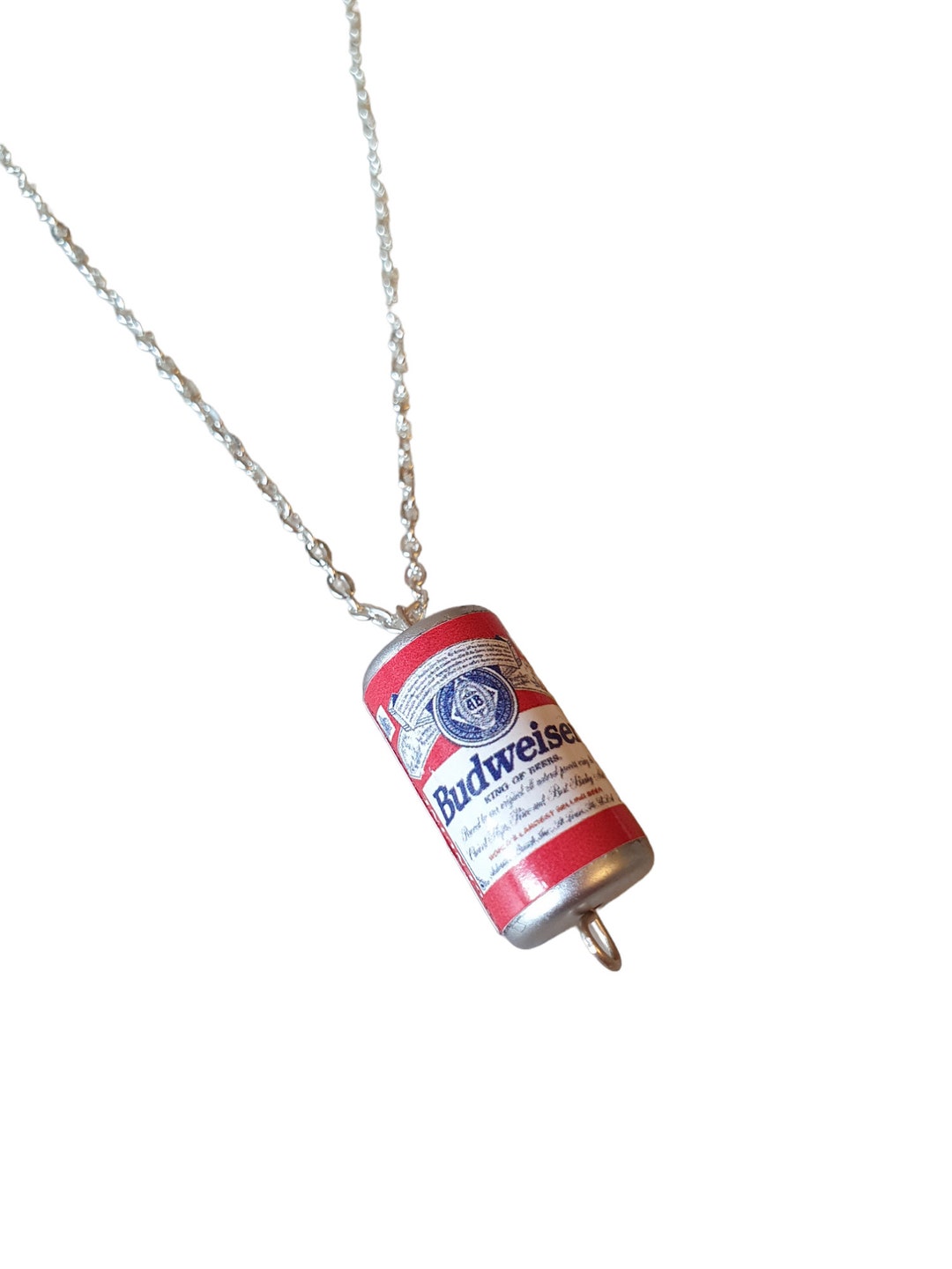 Budweiser Can Necklace- Mini Food Retro Rockabilly Jewellery - Etsy