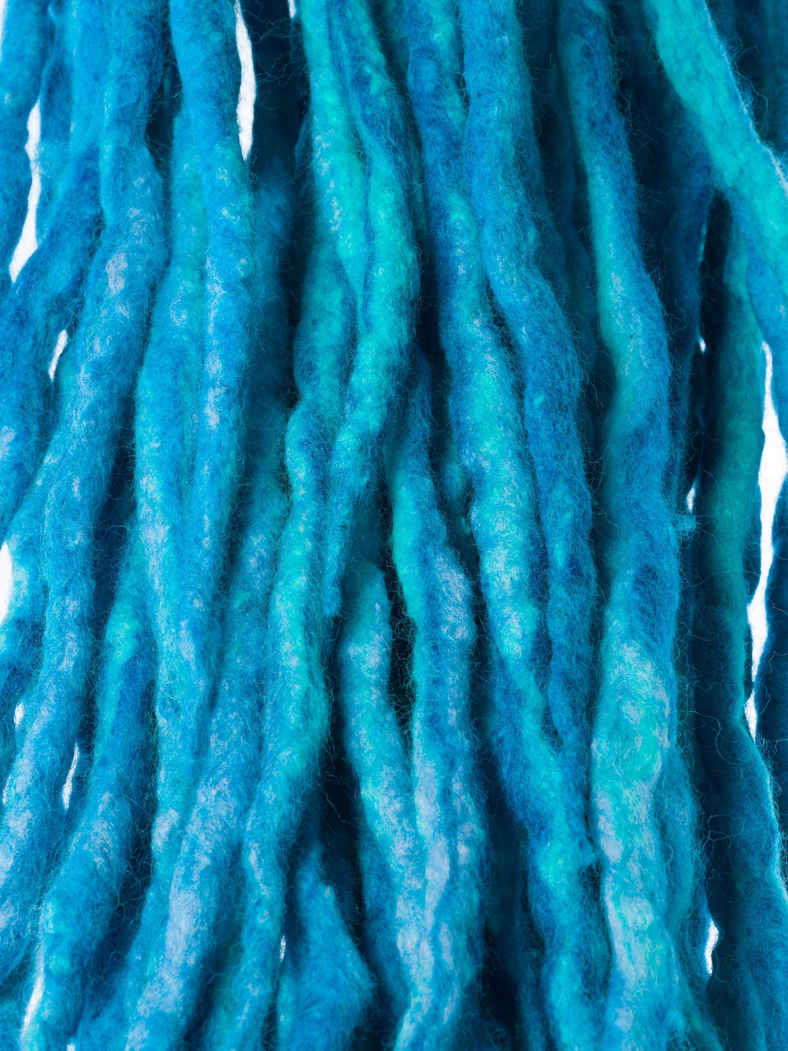 Wool Dreadlocks Light Blue Blend Custom Wool Dreads Double - Etsy