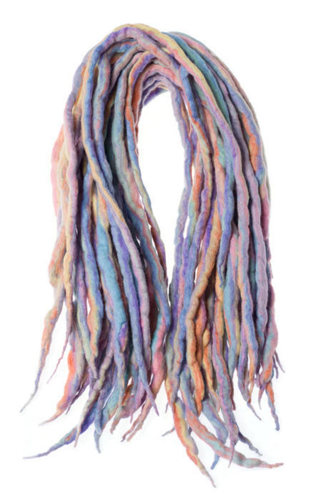 Wool Dreadlocks Rainbow Unicorn Pastel Custom Wool Dreads- Double Ended ...