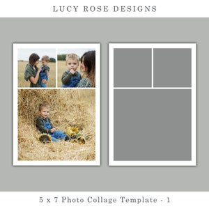 5 X 7 PSD Template, Photo Collage Template - Etsy