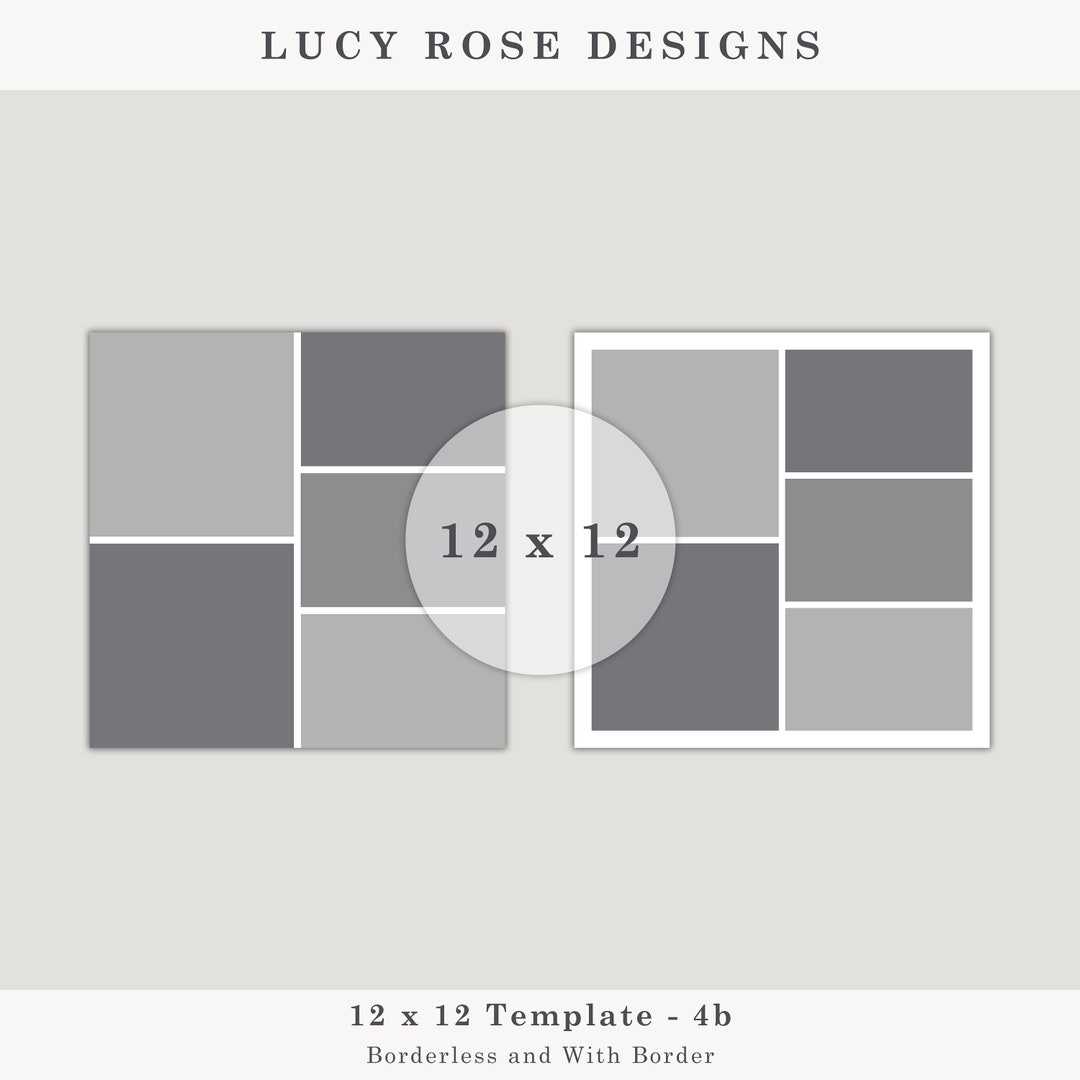 12 X 12 Digital, Photoshop, Photo Collage, Template - Etsy