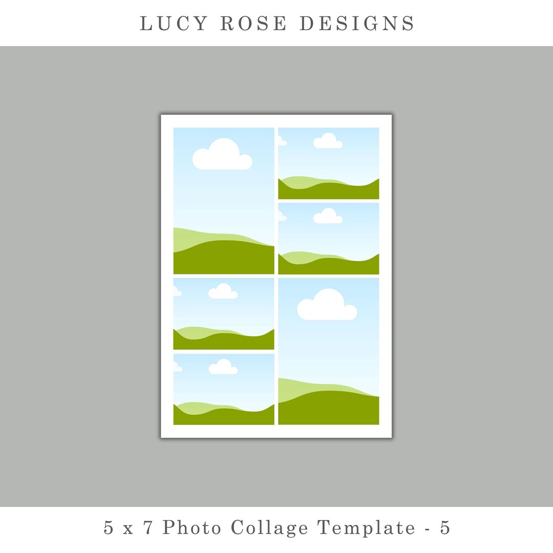 5 X 7 Canva Template, Photo Collage Template - Etsy
