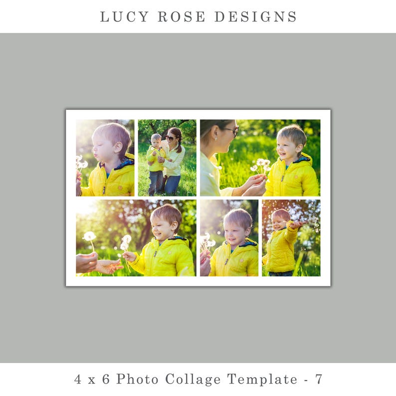 4 X 6 PSD Template, Photo Collage Template - Etsy