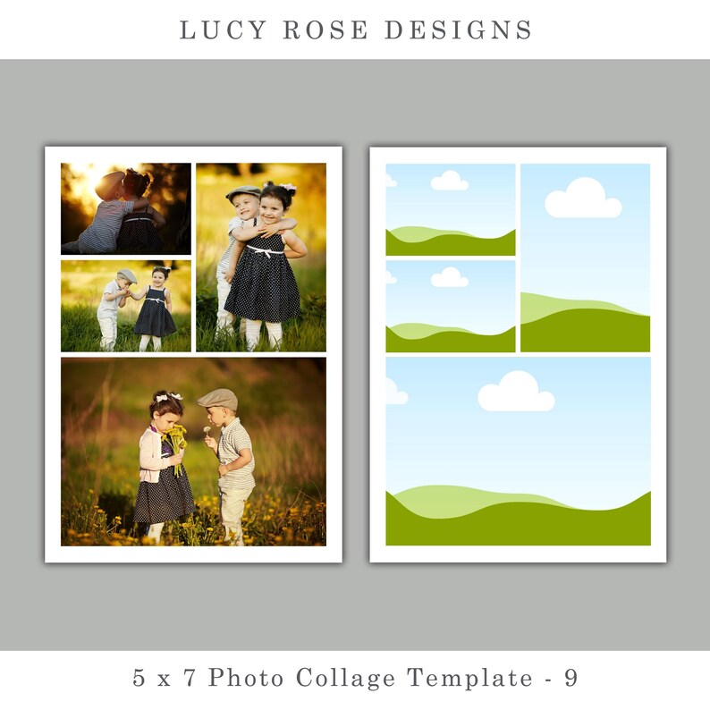 5 X 7 Canva Template, Photo Collage Template - Etsy