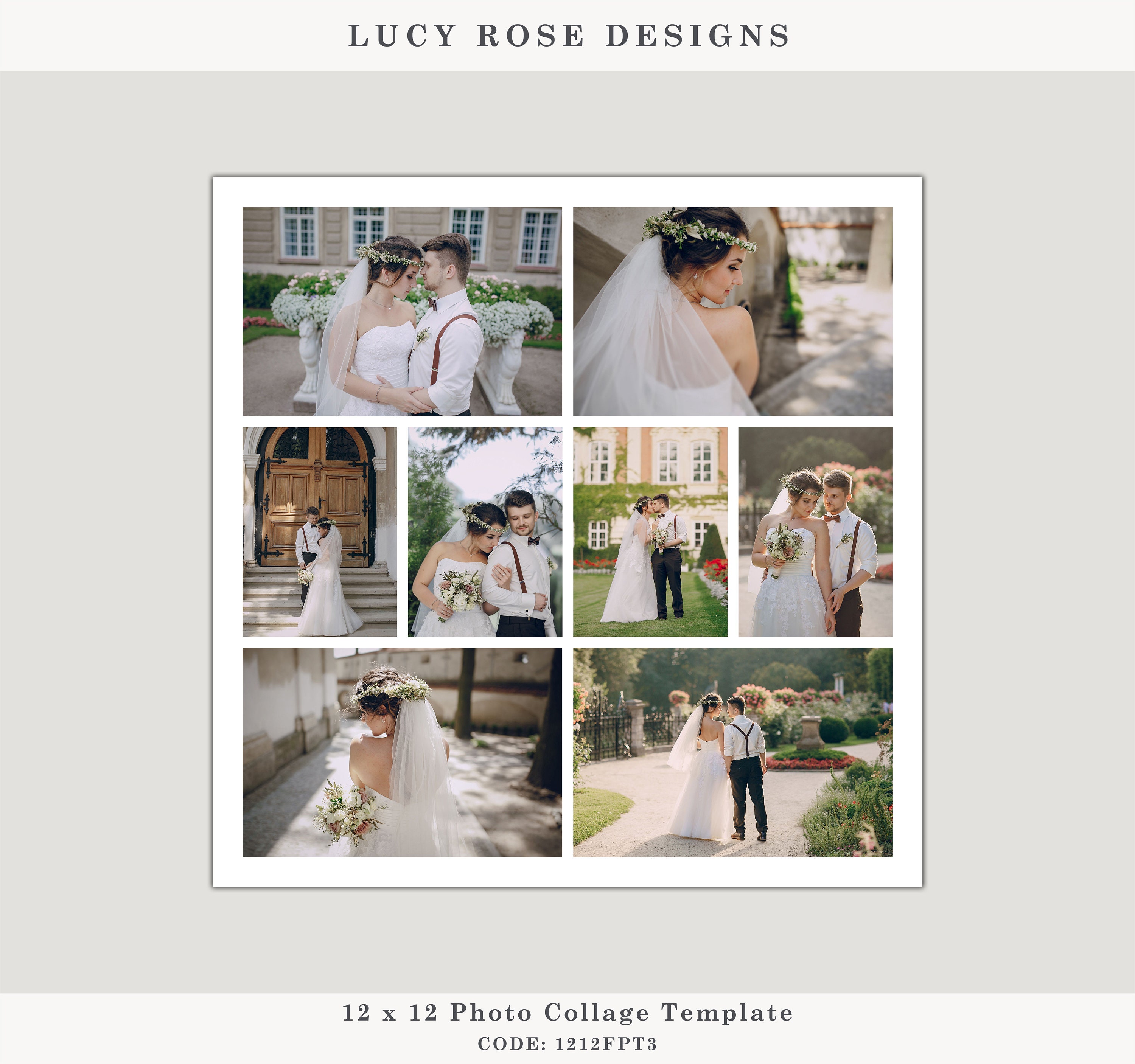 12 X 12 Digital, Photoshop, Photo Collage, Template - Etsy