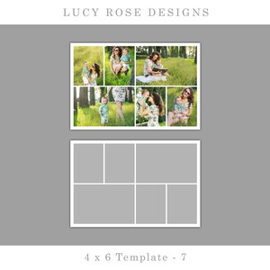 4 X 6 Digital Photoshop Photo Collage Template - Etsy