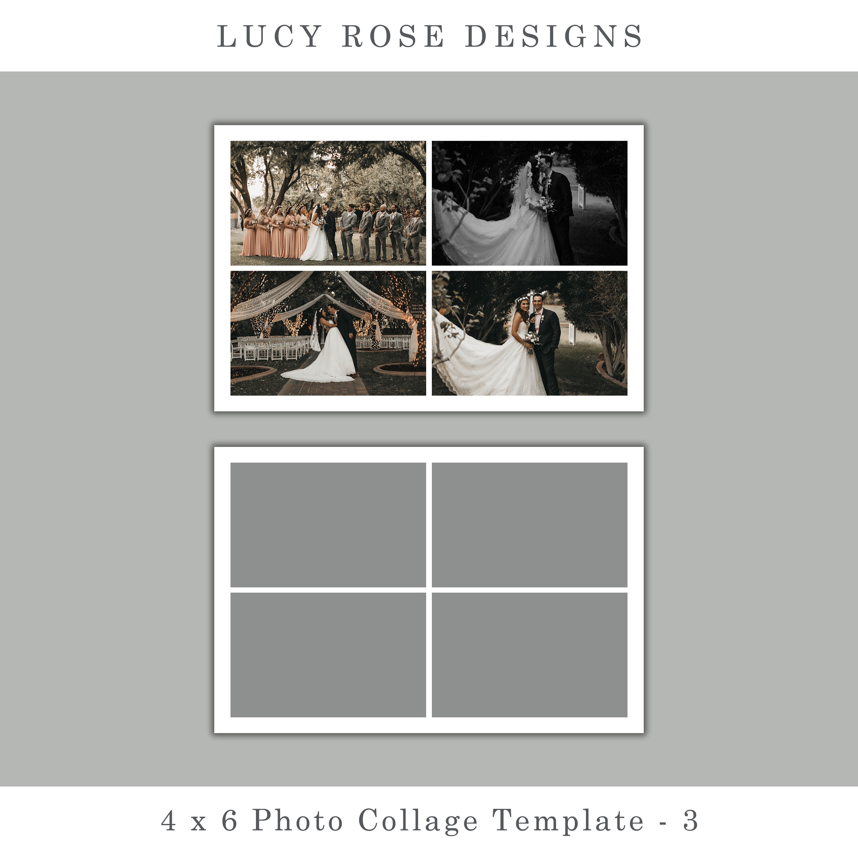 4 X 6 PSD Template, Photo Collage Template - Etsy