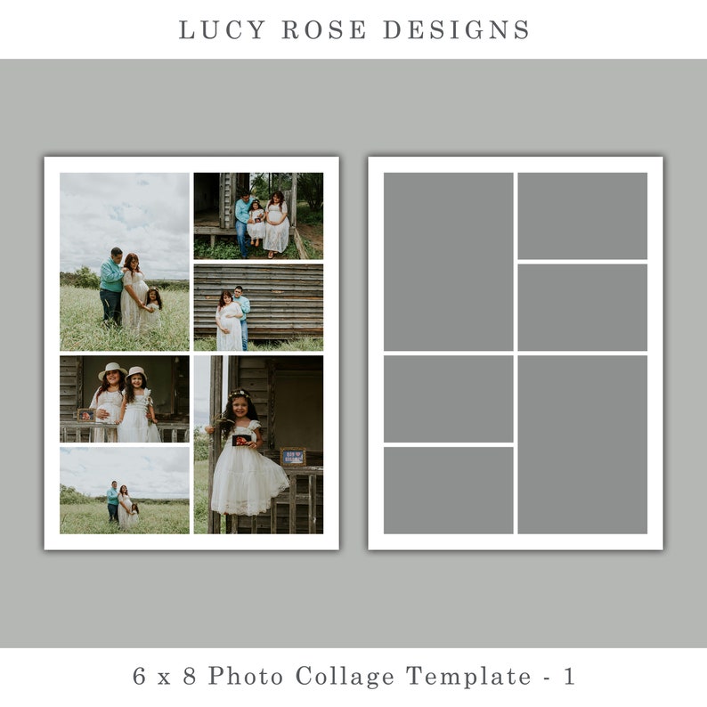 6 X 8 PSD Template, Photo Collage Template - Etsy