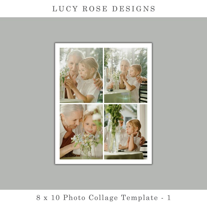 8 X 10 Canva Template, Photo Collage Template - Etsy