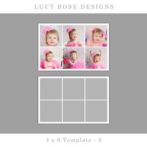 4 X 6 Digital Photoshop Photo Collage Template - Etsy