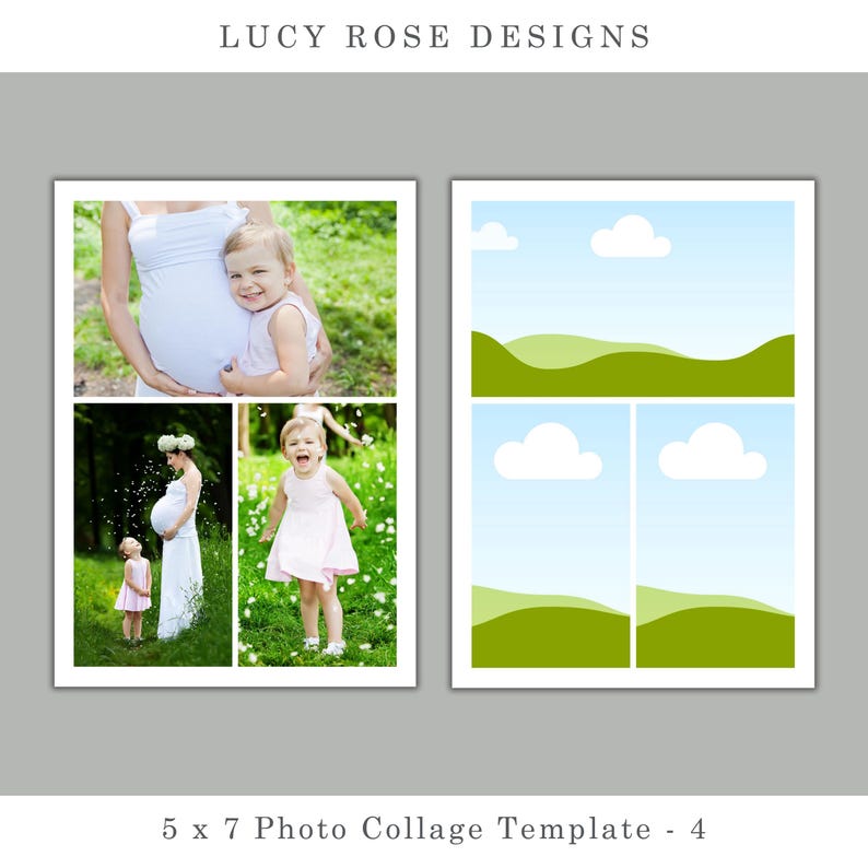 5 X 7 Canva Template, Photo Collage Template - Etsy