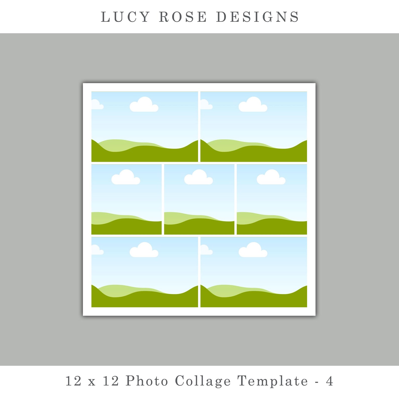 12 X 12 Canva Template, Photo Collage Template - Etsy