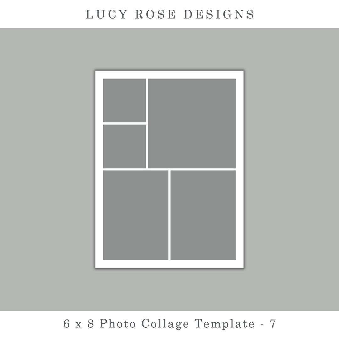6 X 8 PSD Template, Photo Collage Template - Etsy