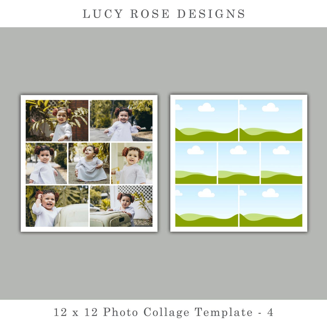 12 X 12 Canva Template, Photo Collage Template - Etsy