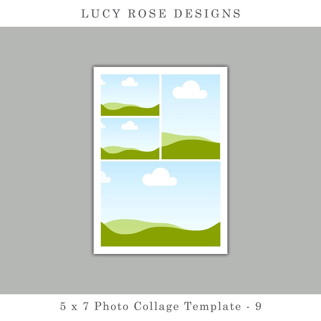 5 X 7 Canva Template, Photo Collage Template - Etsy