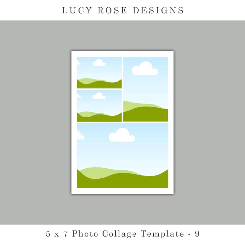 5 X 7 Canva Template, Photo Collage Template - Etsy