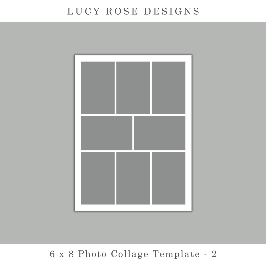 6 X 8 PSD Template, Photo Collage Template - Etsy