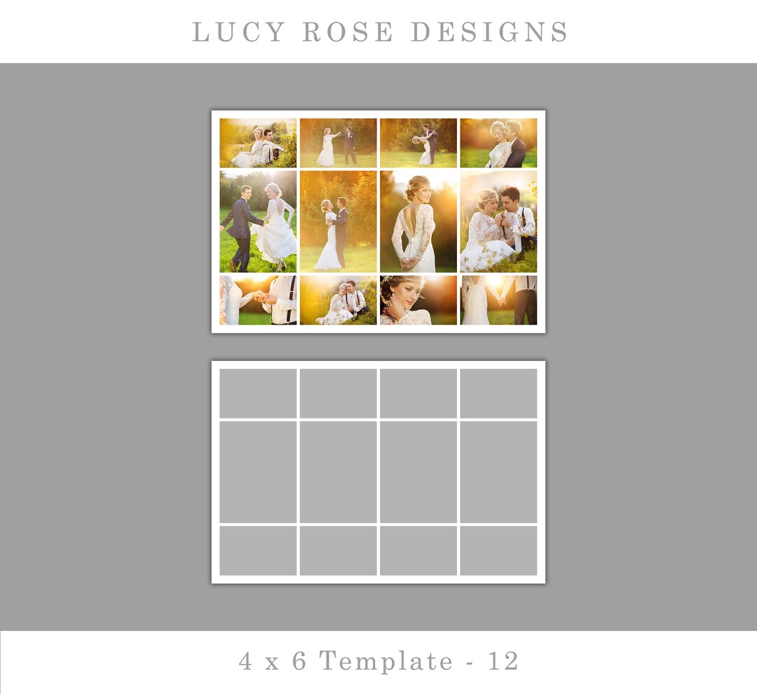 4 X 6 Digital, Photoshop, Photo Collage, Template - Etsy