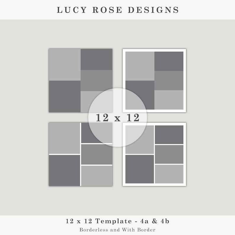 12 X 12 Digital, Photoshop, Photo Collage, Template - Etsy