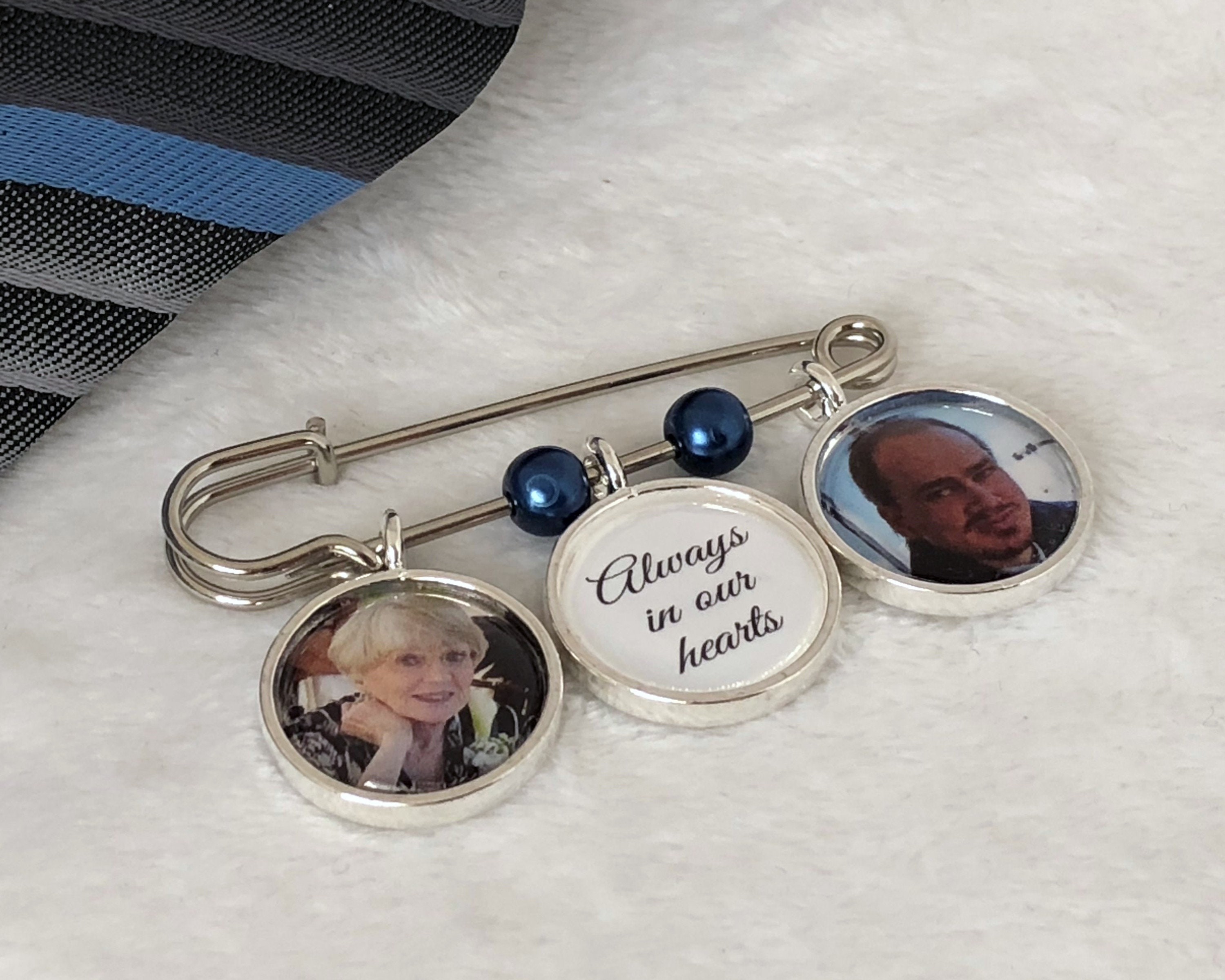 Groom Memory Pin Boutonniere Charm Bridal Bouquet Charm | Etsy Canada