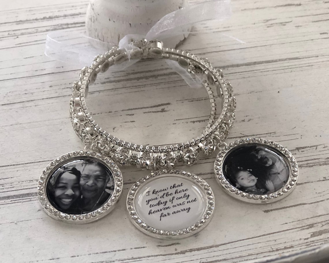 Silver Bridal Bouquet Charm Wedding Bouquet Charm Memorial - Etsy