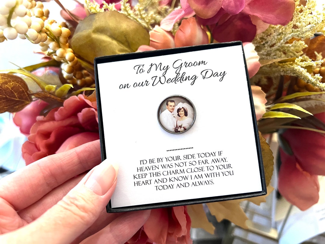 Personalized Wedding Memorial Lapel Pin: Groom Keepsake, Photo Charm - Etsy