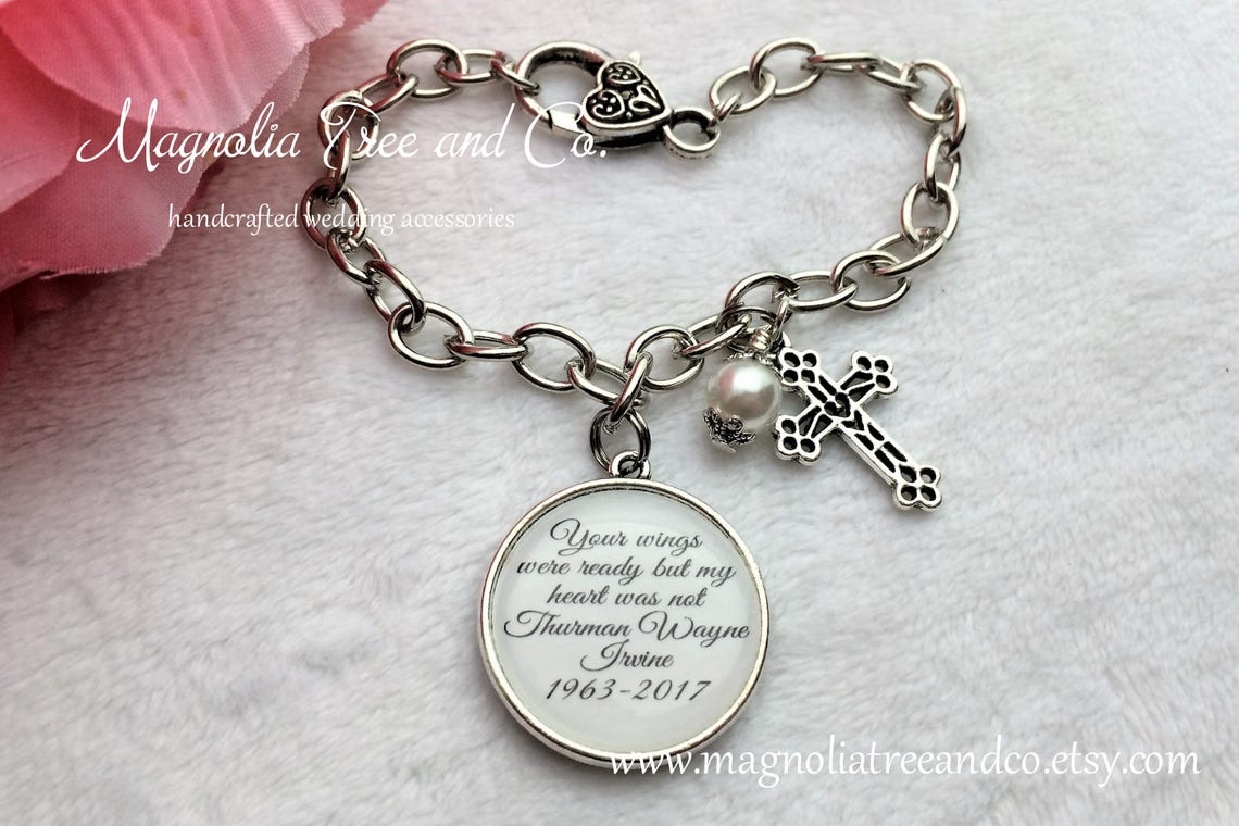 Photo Memorial Charm Bracelet Memorial Keychain or Necklace | Etsy