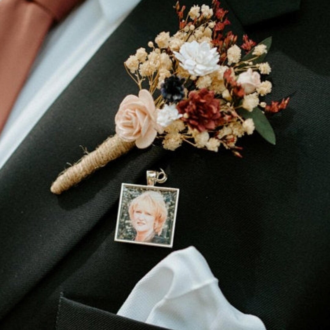 Groom Gift, Wedding Lapel Pin, Custom Photo Lapel Pin, Boutonniere ...